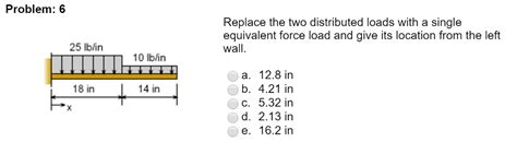 Solved Problem6 Replace The Two Distributed Loads With A