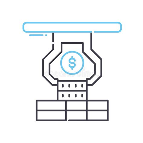 Asset Management Line Icon Outline Symbol Vector Illustration Concept Sign Stock Vector
