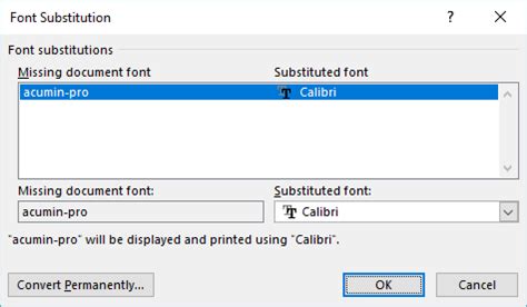 Finding Word S Font Substitutes Microsoft Word