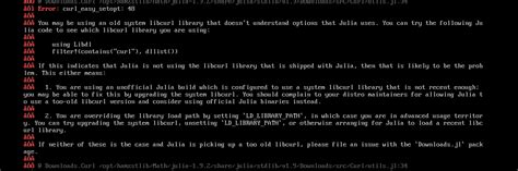 Libcurl Error When Adding New Package With Julia 192 Linux System