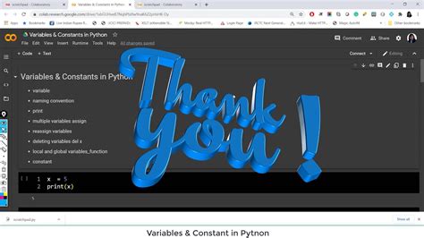 Tutorial3 Variables And Constants In Python Youtube