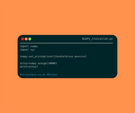 Python Numpy — Print Array Without Truncation Scriptopia Medium
