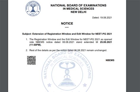 NEET PG Registration Application Correction Window Extended Apply By Th August Nbe