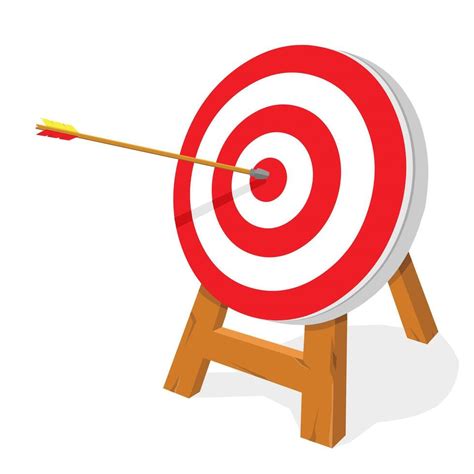 Archery Target Goal Arrow Icon Symbol Flat Illustration 55756287 Vector