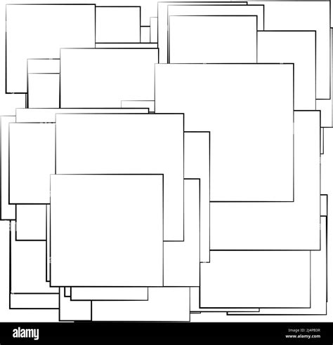 Random Rectangles Structure Vector Composition Pattern Stock Vector