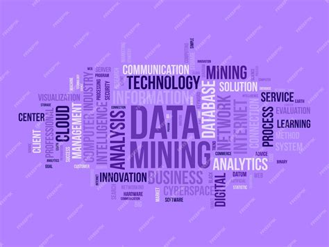 Premium Vector Word Cloud Background Concept For Data Mining Internet Technology Database