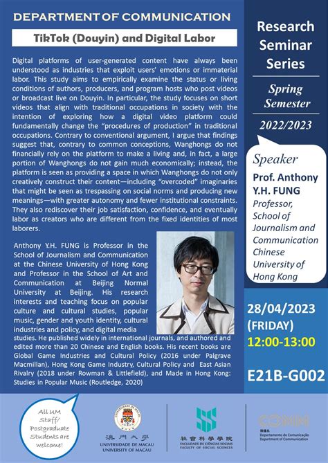 Fss Dcom Research Seminar Tiktok Douyin And Digital Labor