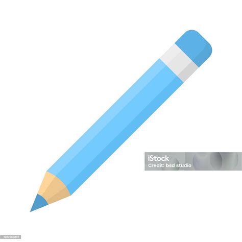 지우개 플랫 디자인 색상 아이콘날카로운 연필 쓰기 및 그리기 도구 격리 벡터 그림 문구 용품 상점 학교 용품 점포 로고 사무실