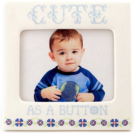 Blue Cute As A Button Frame By Our Name Is Mud 4x5