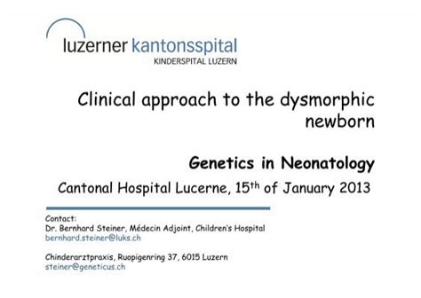 Clinical Approach To The Dysmorphic Neonate