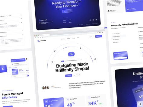 Ai Financial Budget Management Tool Landing Page Ui Behance