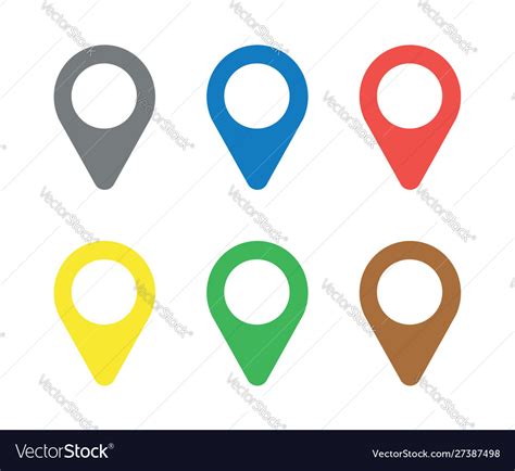 Icon Set Map Pointers Royalty Free Vector Image