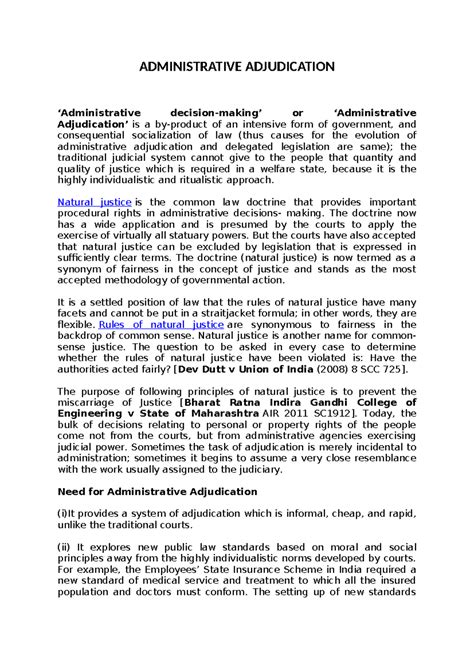 Administrative Adjudication Administrative Adjudication