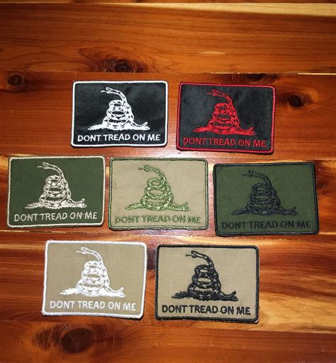 Don T Tread On Me Patch Embroidered Patch American Patch Hook Only Patch Sew On Patch 2x3 Patch