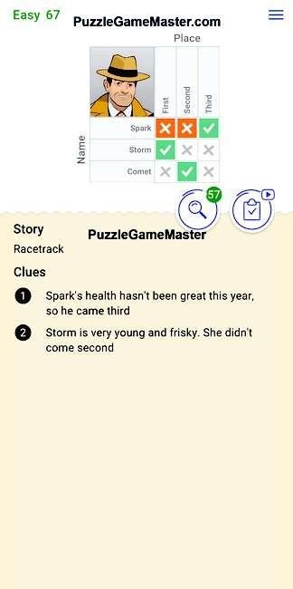 Cross Logic Easy Level Answer Racetrack Puzzle Game Master