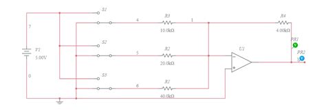 Dac Circuit With Binary Weighted Resistor Multisim Live