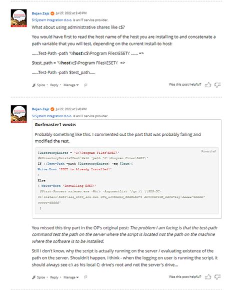 how can i test the path on the local machine when running a remote script programming
