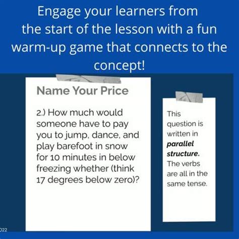 Parallel Structure Focusing On Nouns Verbs Adjectives And Adverbs