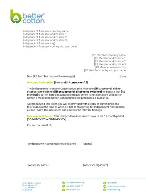 Outcome Declaration And Conformity Assessment Template V1 2 1 Pdf