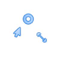 Medium Blue Transparency Cursors