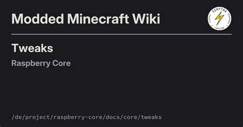 Tweaks Raspberry Core