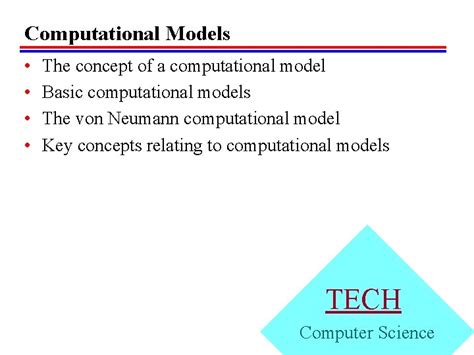 Computational Models The Concept Of A Computational Model