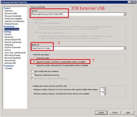 Solved Symantec Backupexec Backup Setting Experts Exchange