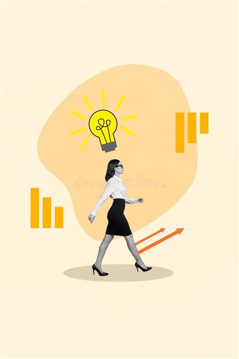 Composite Collage Illustration Of Young Confident Clever Business Lady