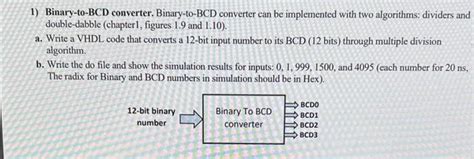 Solved 1 Binary To BCD Converter Binary To BCD Converter Chegg Com