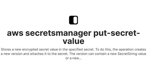 Aws Secretsmanager Put Secret Value Fig