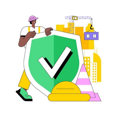 Premium Vector Building Safety Abstract Concept Vector Illustration