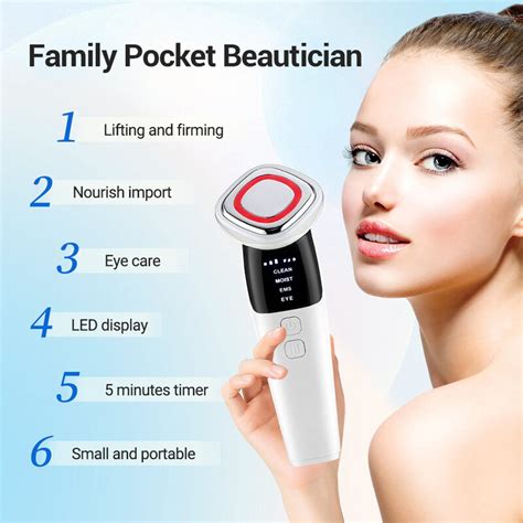 Ems 얼굴 미용 기기 미세 전류 얼굴 리프팅 주름 제거제 Led 광자 얼굴 미용 기기 핫 컴프레스 아이 마사지기 스킨 케어 도구