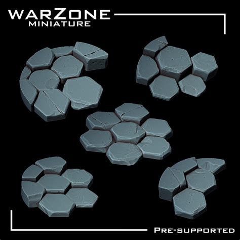 3d Printable Rock Basalt Rocks Basing Bits By Warzone Miniature