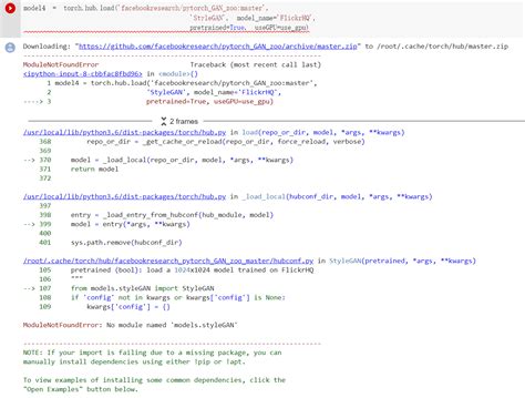 Stylegan Is Not Supported For Torchhubloadfacebookresearchpytorch