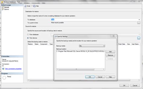 Sqlserverrestoredatabase2