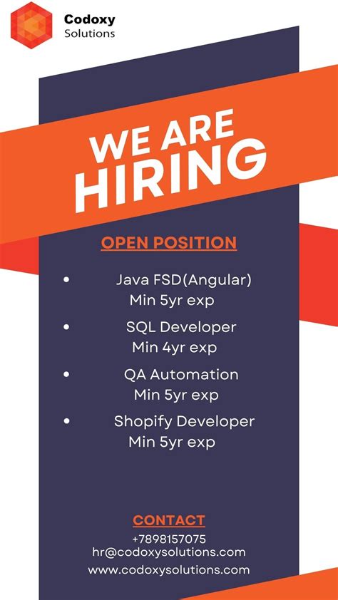 Codoxy Solutions On Linkedin Immediate Hiring For Indore Location