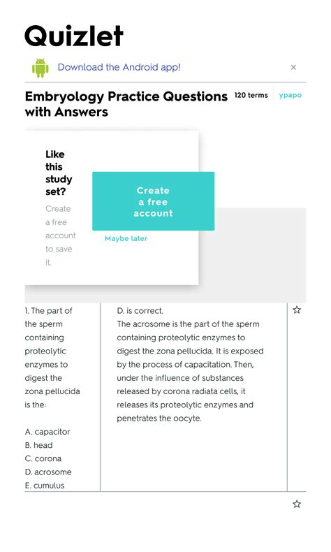 solution embryology practice questions with answers flashcards quizlet