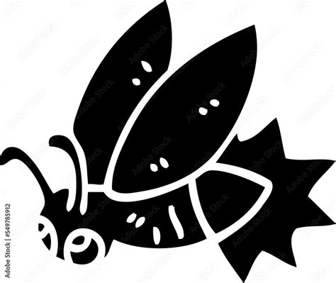 Outline Cartoon Lightning Bug Stock Vector Adobe Stock