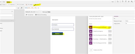 creating d365 fo counting journal header via powerapps step by step