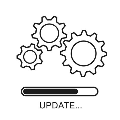 Update Icon With Gears Loading Or Updating Files Installing Or Updating New Software Etc