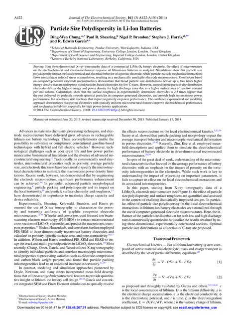 Pdf Spatially Resolved Modeling Of Three Dimensionally Reconstructed Battery Electrode