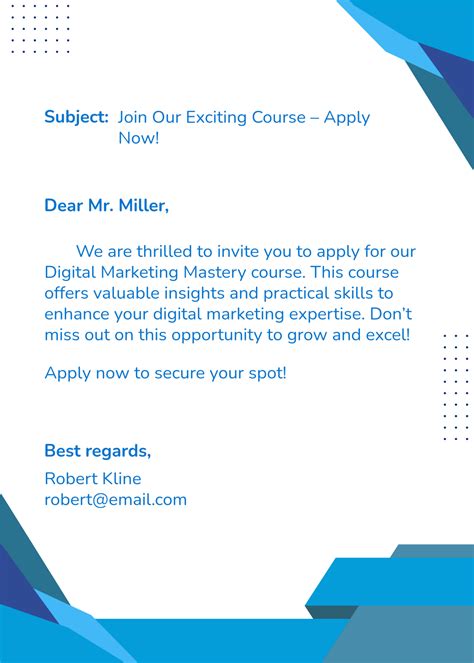 Free Course Application Invitation Wording Template To Edit Online