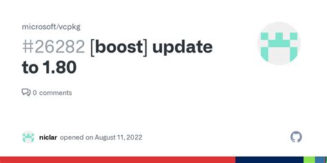 Boost Update To 180 · Issue 26282 · Microsoftvcpkg · Github
