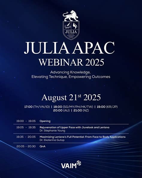 Julia Apac Webinar 2025 Juvetek