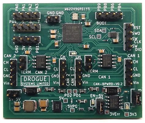Drogue Dual CAN FD Development Board With CAN BPWRD V Oz Robotics