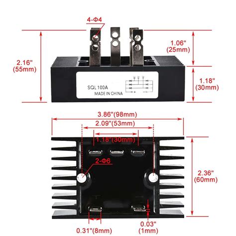 Sql 100a Three Phase Bridge Rectifier 1600v 100a