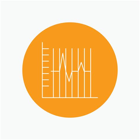 Progress Report Statistics Patient Recovery White Line Icon In Circle Background Vector