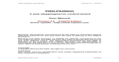 Pdf Mservo3 3 Axis Servo Motor Control Card Icp · Pdf Filepiso Ps300u 3 Axis Pci Bus