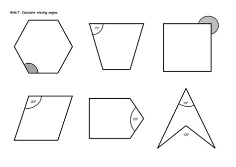 calculate missing angles teaching resources