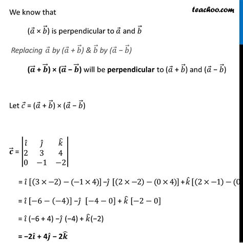 Example 23 Find A Unit Vector Perpendicular To A B A B